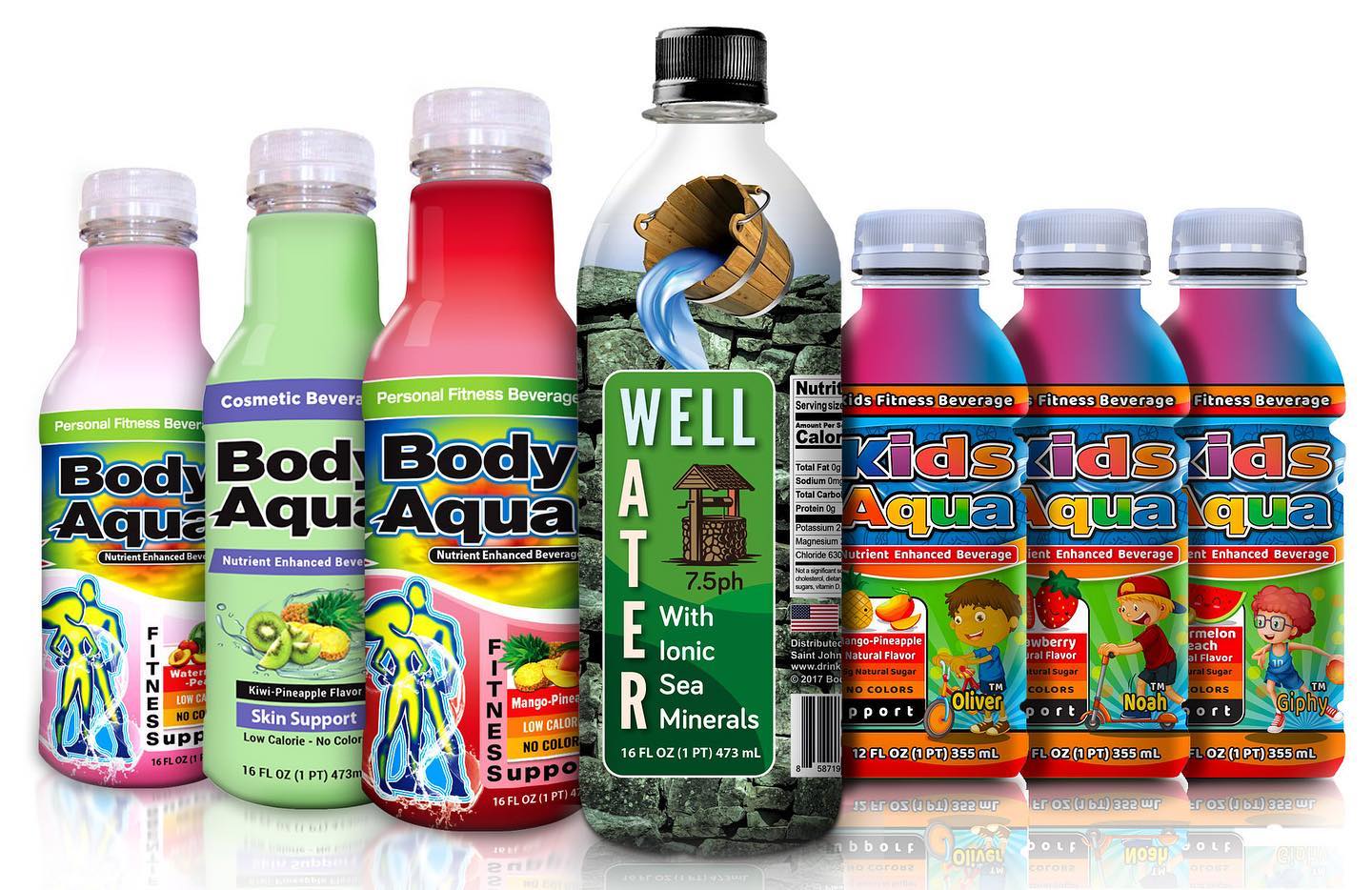Body Aqua - Fitness/ Cosmetic Beverage, Kids Aqua, Well Water